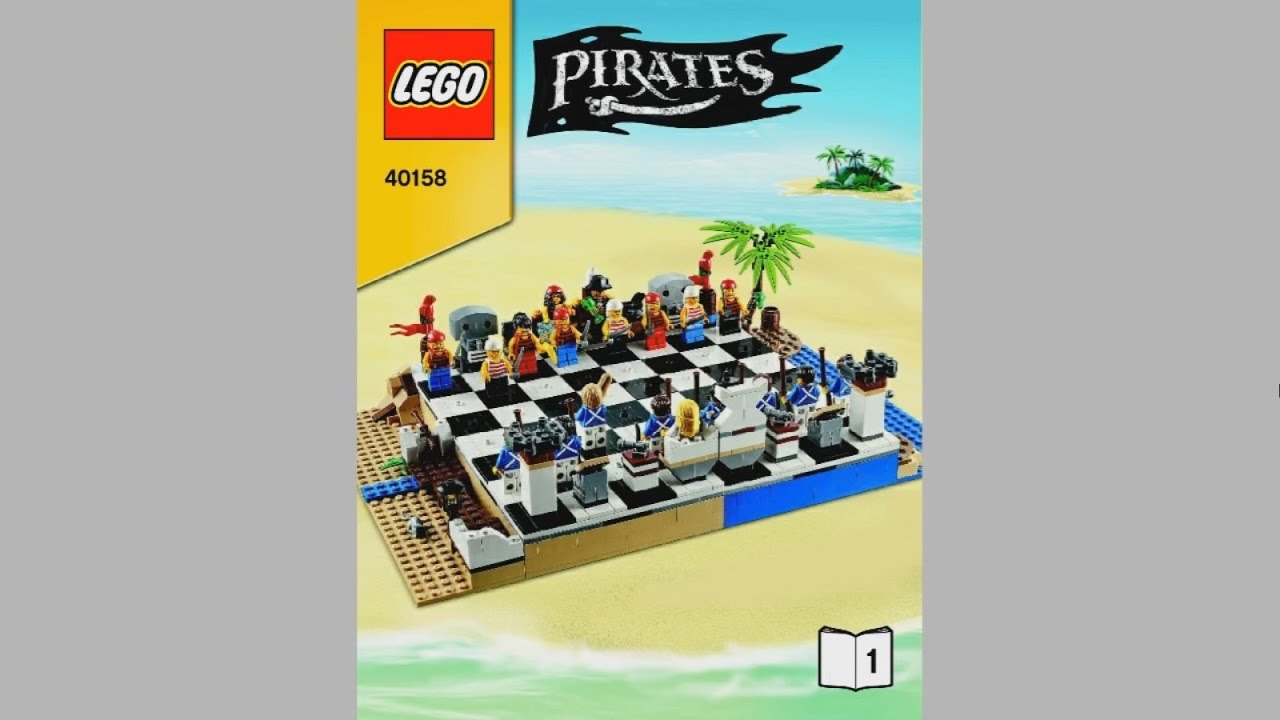 LEGO Pirates 40158 Chess Set - instruction timelapse - YouTube