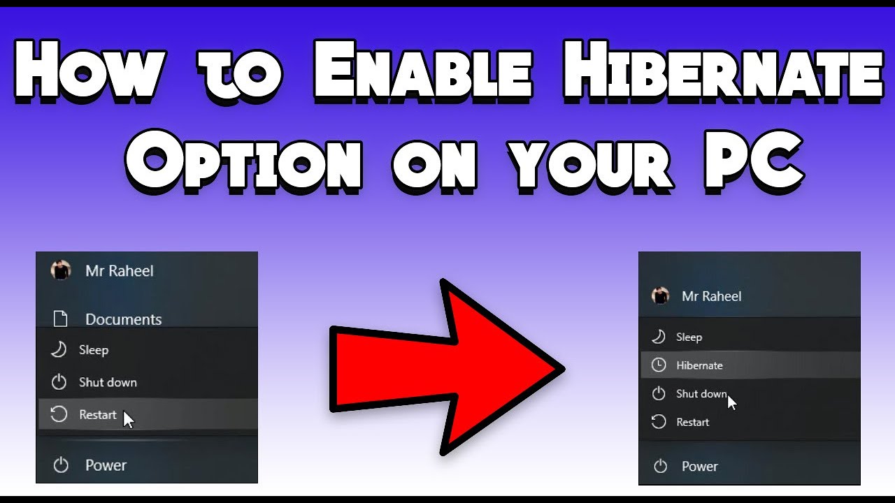 How To Enable Hibernate Option On Your Pc Fix Hibernation Option Not Showing Windows 10