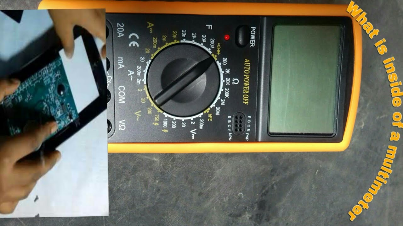 What is inside of a multimeter.DT-9205A Digital multimeter. - YouTube