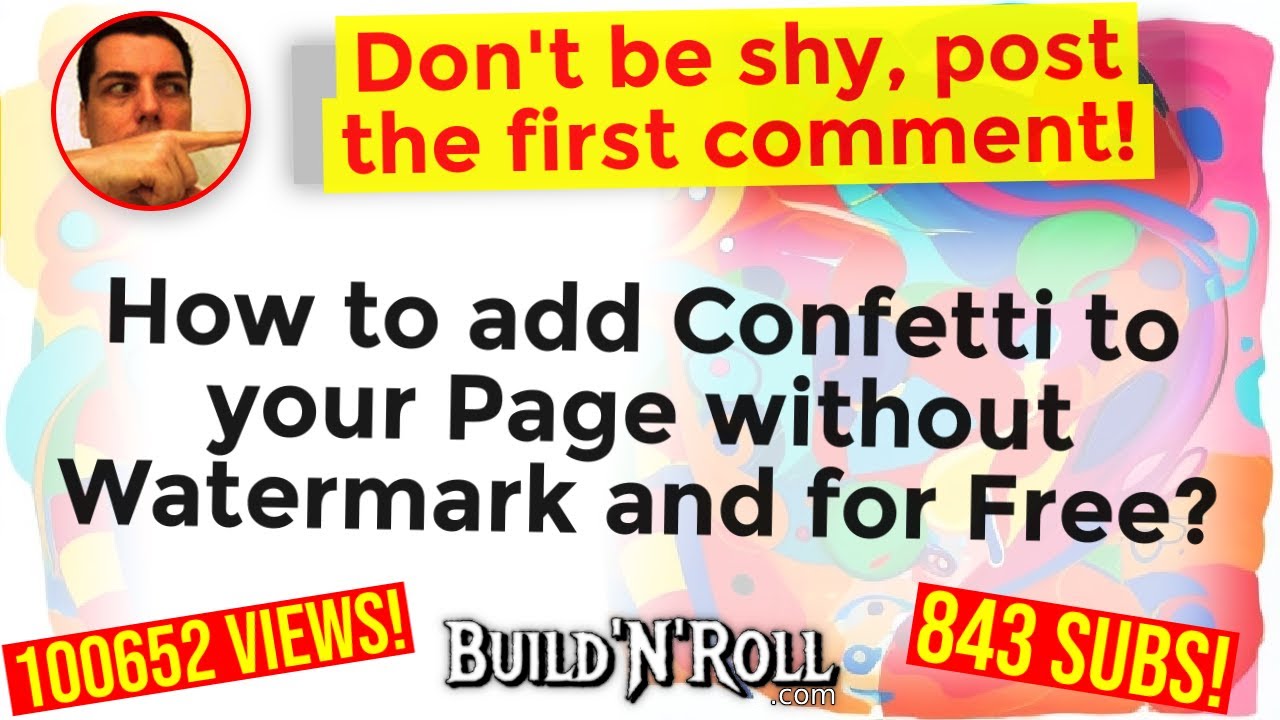 How to add Confetti to your Page without Watermark and for Free? - YouTube