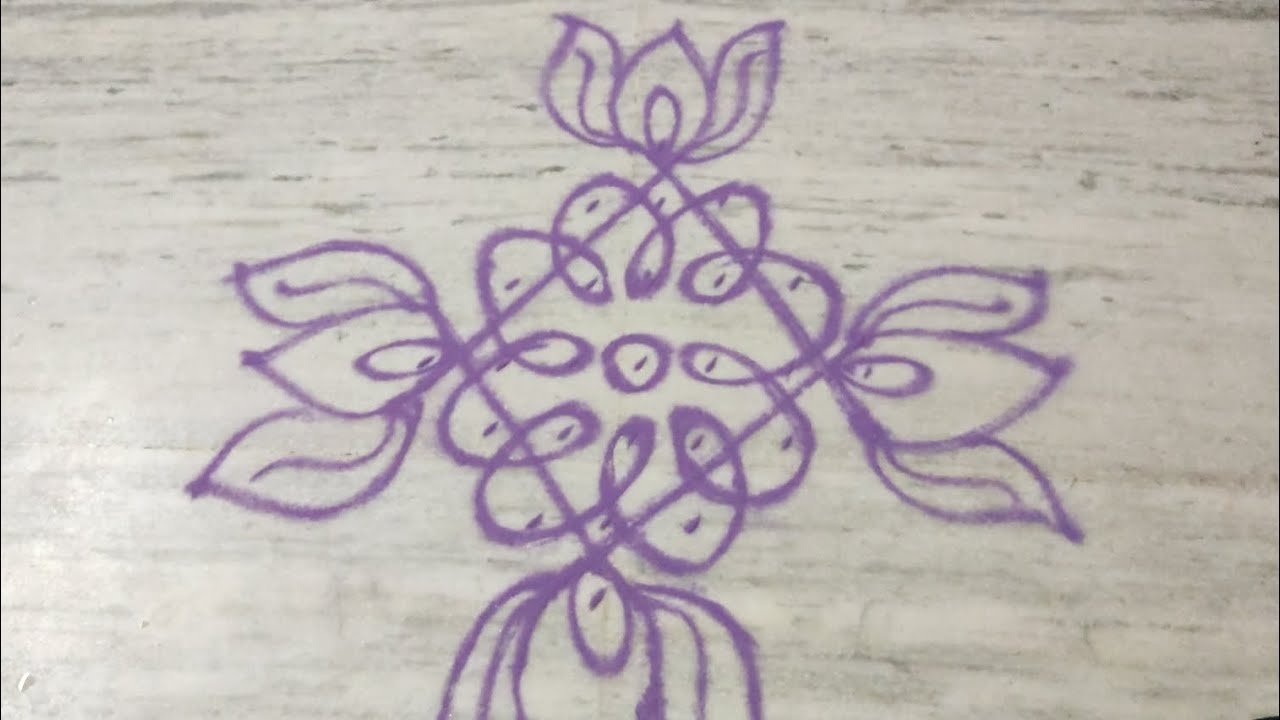 7x1 Dots Rangoli Simple Rangoli Simple Design Easy Rangoli #rangoli # ...