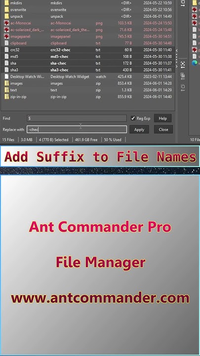 Add a Suffix to File Names on Windows #filemanager #files #suffix - YouTube
