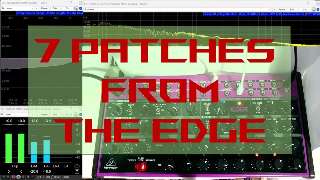Seven Patches from the Edge: Demo Patches: #synthesizer #electronicmusic #synth #synthwave - YouTube