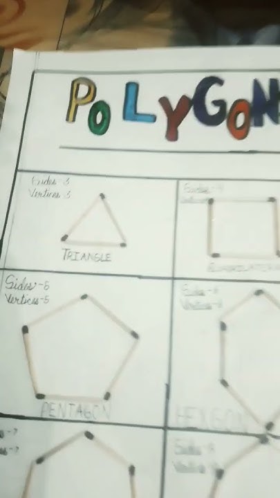 school project ideas (6 polygons with matchsticks - YouTube