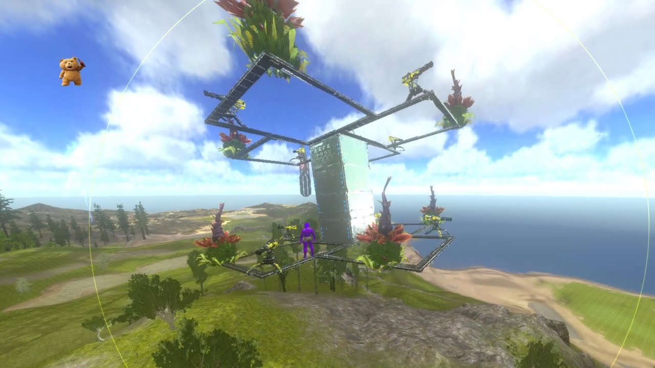 [Mobile Ark] build op floating turret tower(new floating tower method ...