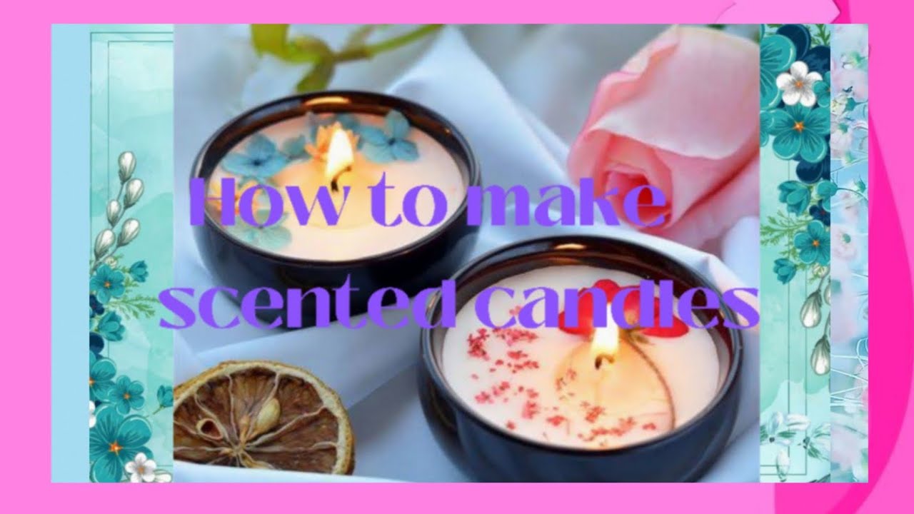 How to make scented candle at home step by step||decor with clay ...
