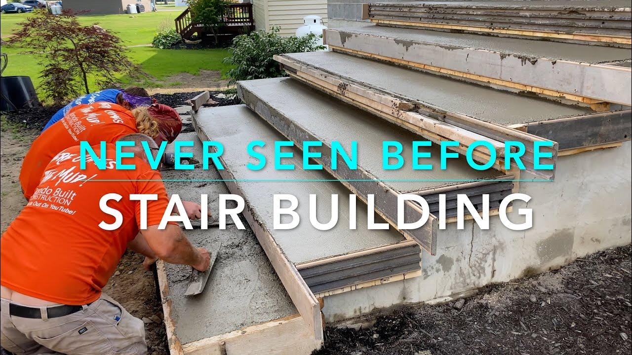 NEVER SEEN BEFORE TECHNIQUE TO BUILD STAIRS - YouTube