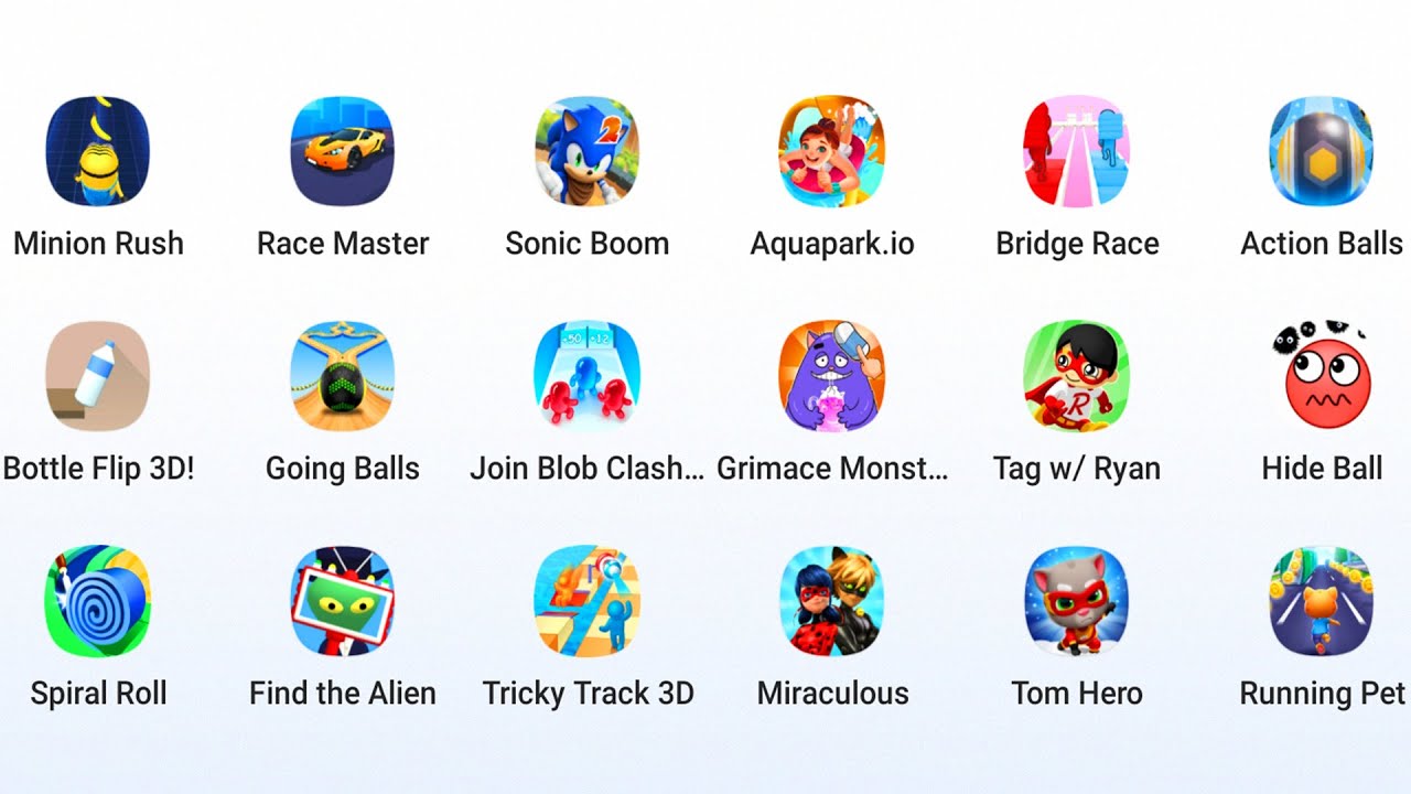 Join Blob Clash, Going Balls, Tricky Track 3D, Grimace Monster, Tom Hero Dash, Running Pet ...