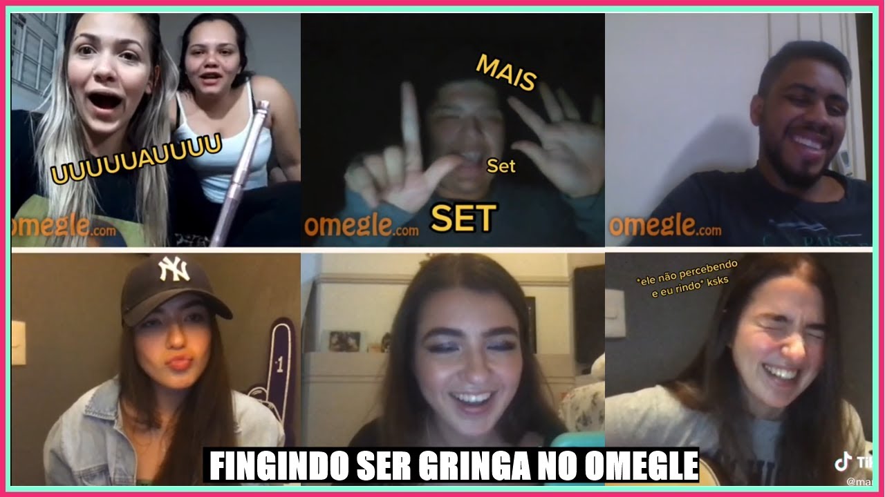 FINGINDO SER GRINGA NO OMEGLE - YouTube