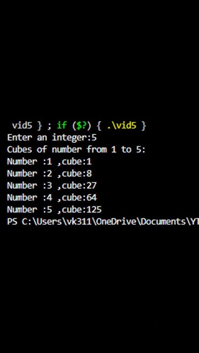 Write a program in C to display the cube of the number up to an integer. #coding #trending #cat ...