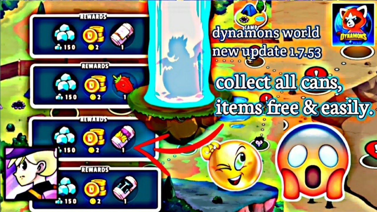 How to get items free and easily in dynamons world || How to level up ...