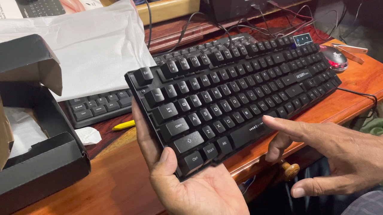 Teclado + Mouse Súper Baratos / ARGOM TECH KB51 KOMBAT / Unboxing e ...