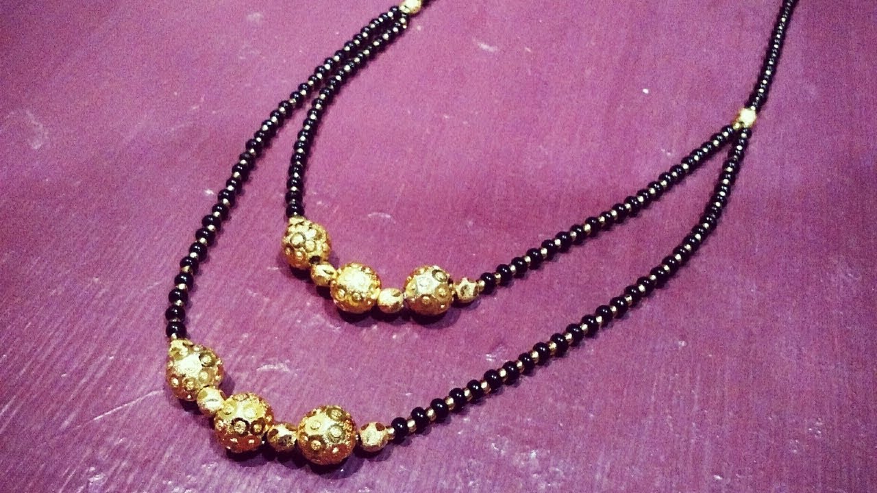 simple and easy double layer mangalsutra making /how to make ...