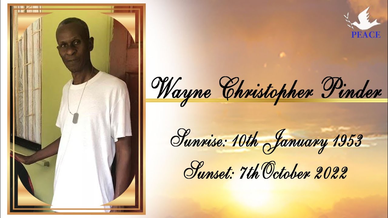 Funeral Tribute Service Of Wayne Christopher Pinder - YouTube