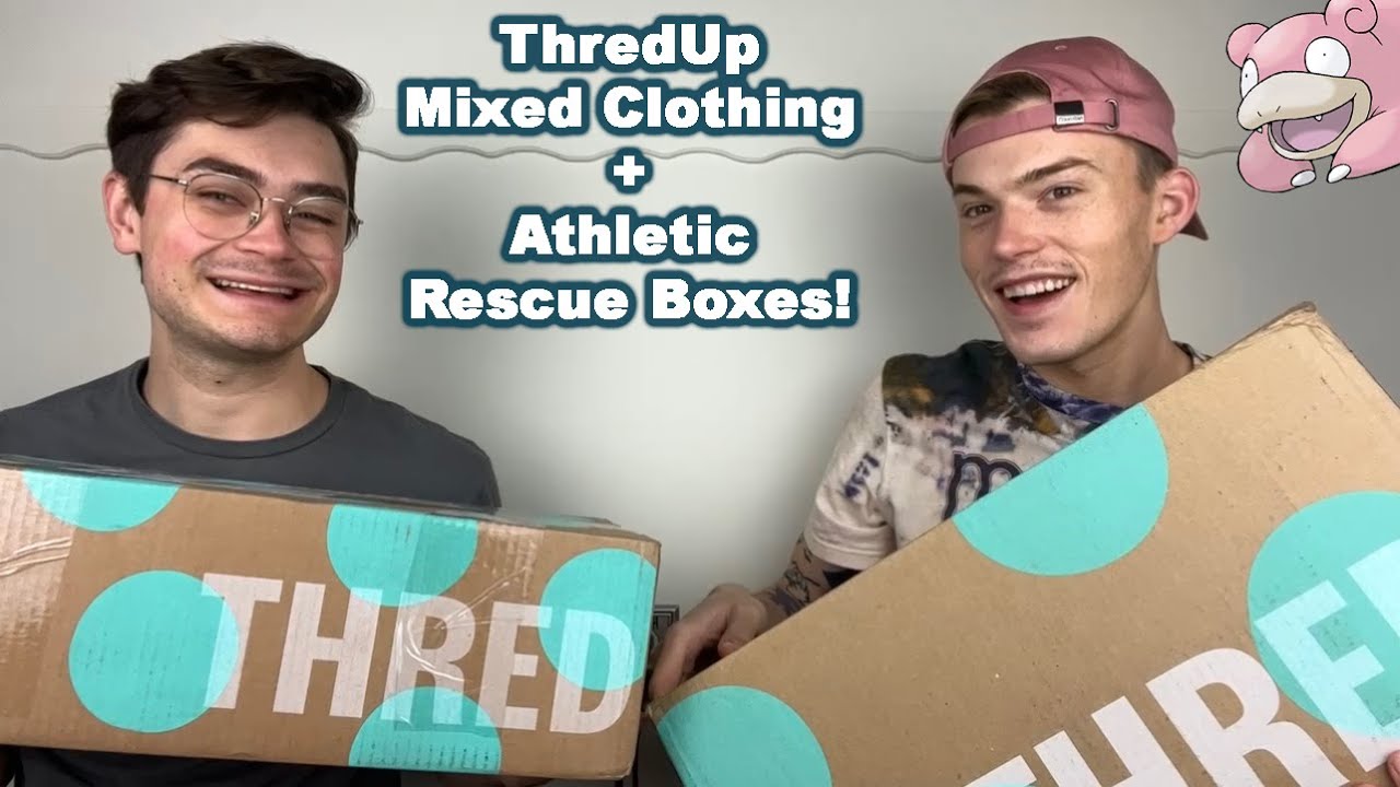 Opening ThredUp Mixed Clothing + Activewear Rescue Boxes - YouTube