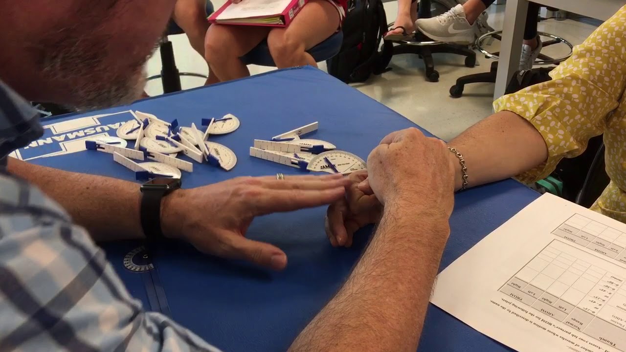 MCP Flexion ROM Using a Finger Goniometer - YouTube