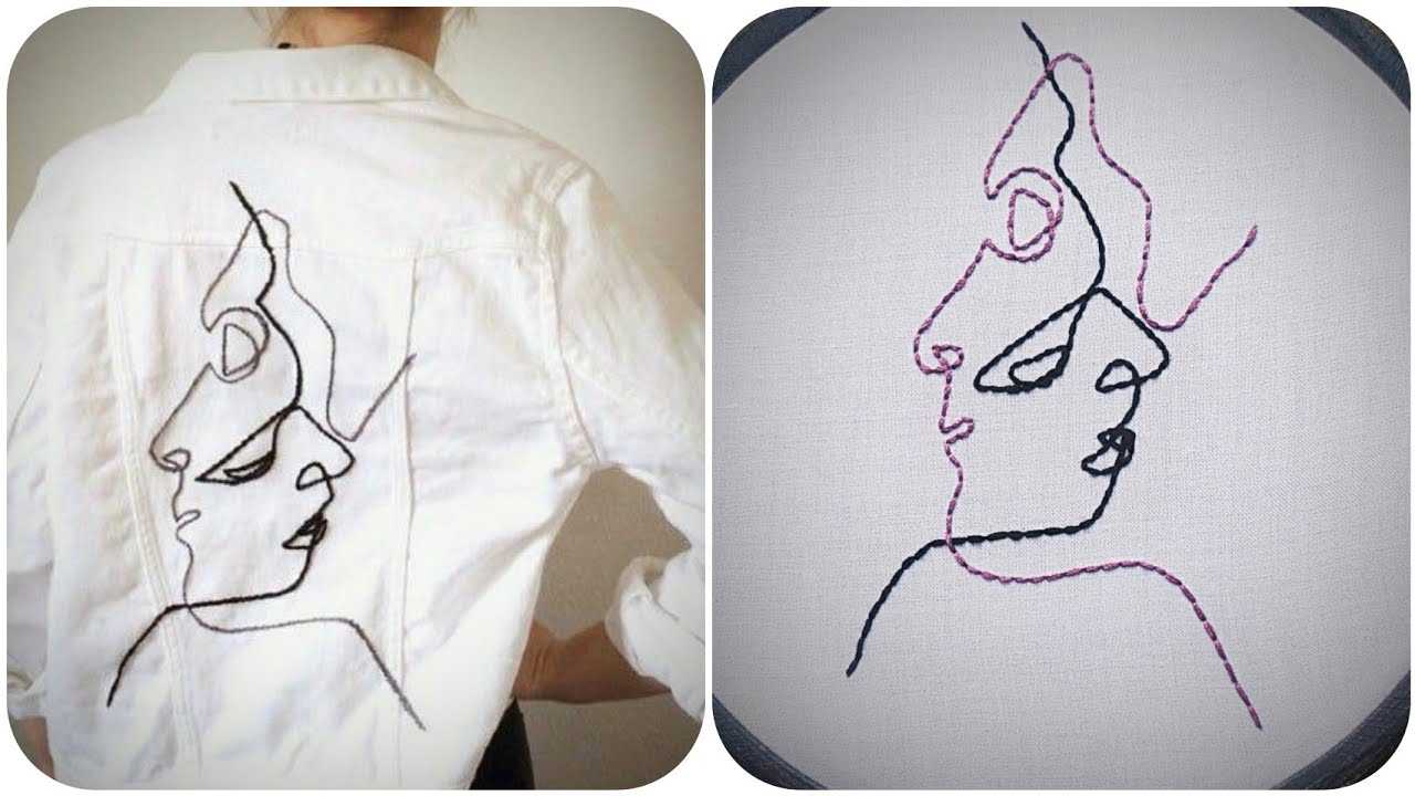Easy Embroidery design for t-shirt 😍 #8 || Diy Embroidery t-shirt ...