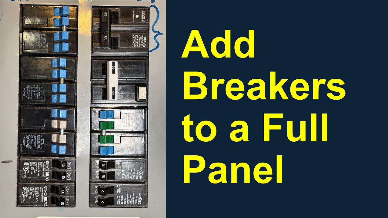 Use tandem breakers to add circuits when panel is full or to make room ...