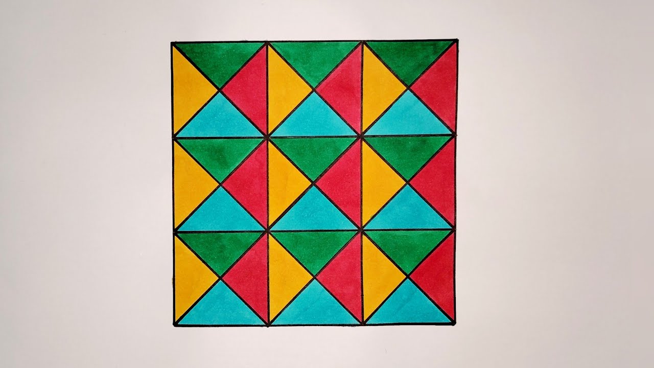Seamless Geometric Pattern || Geometric Square Design - YouTube
