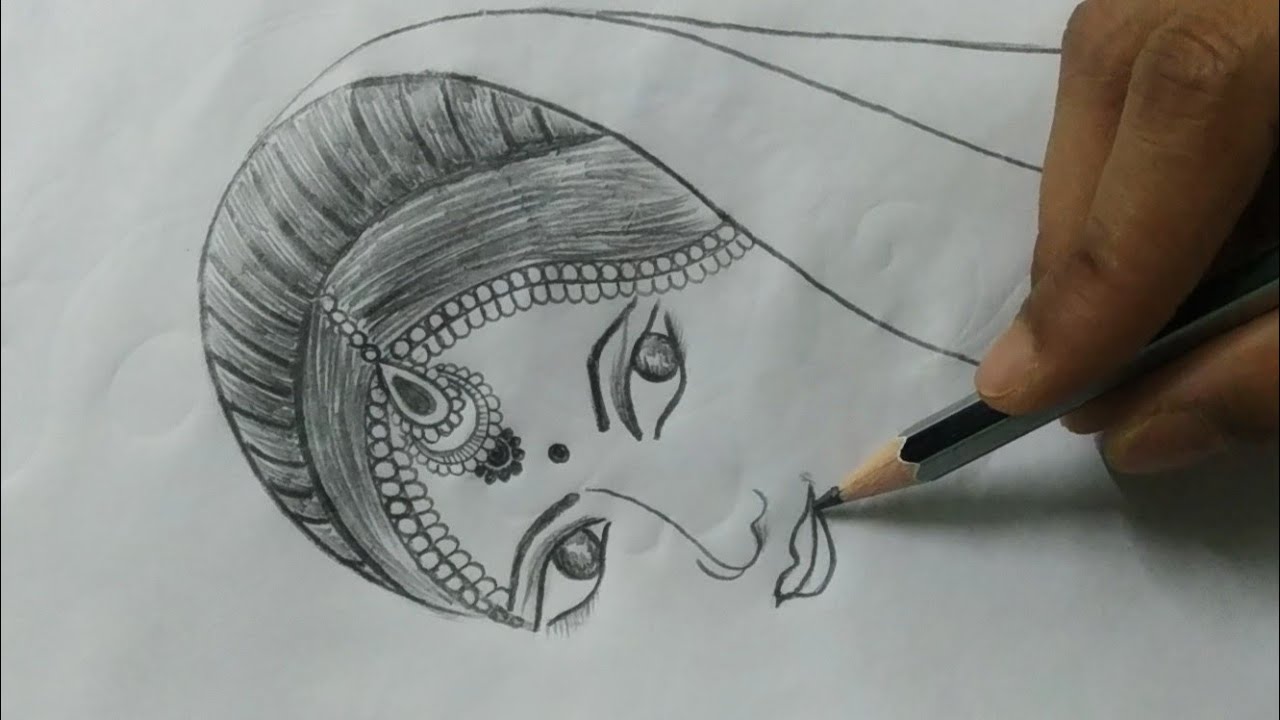 Dulhan drawing || Pencil sketch bridal dulhan mehandi design || Pencil ...