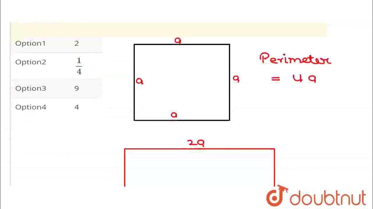 If side of a square is doubled, then the new perimeter is____ times the ...