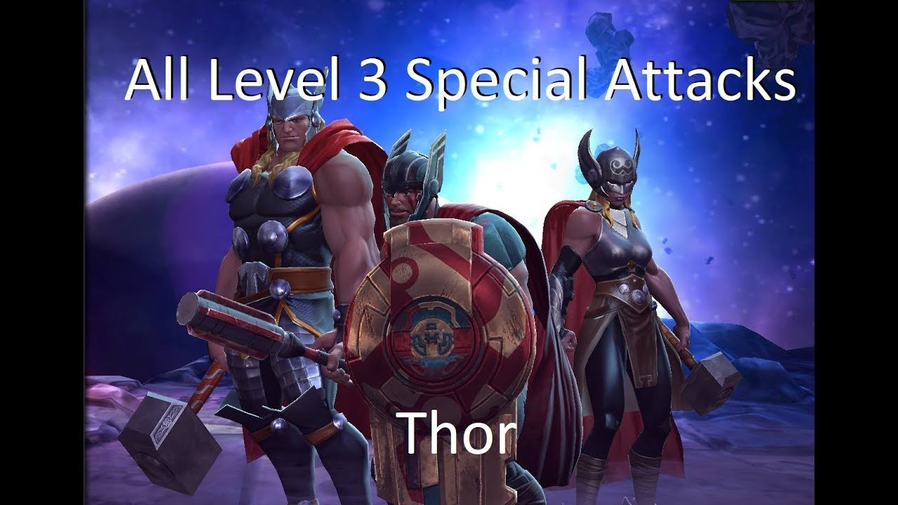 All Thor Level 3 Special Attacks MCOC - YouTube