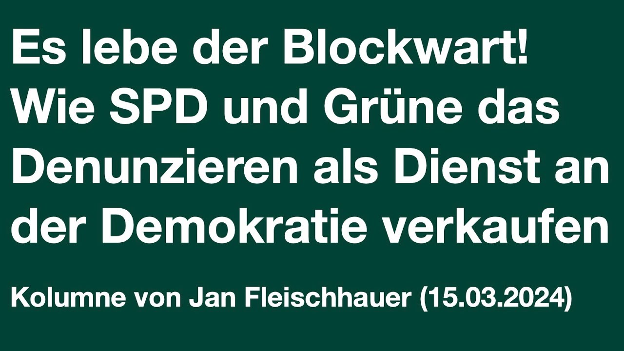 Es lebe der Blockwart! - YouTube