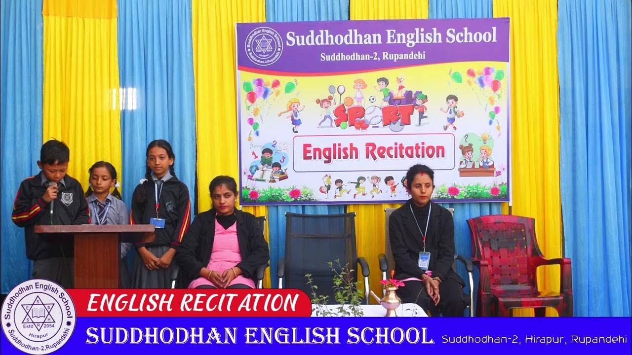 Suddhodhan English School || English Recitation Program || 3A/3B Class ...