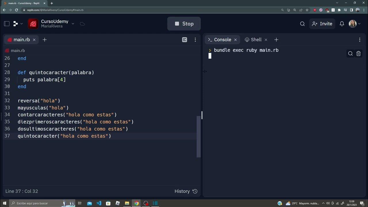 Aprendiendo Ruby | Día 5 : Ejercicios con strings - YouTube