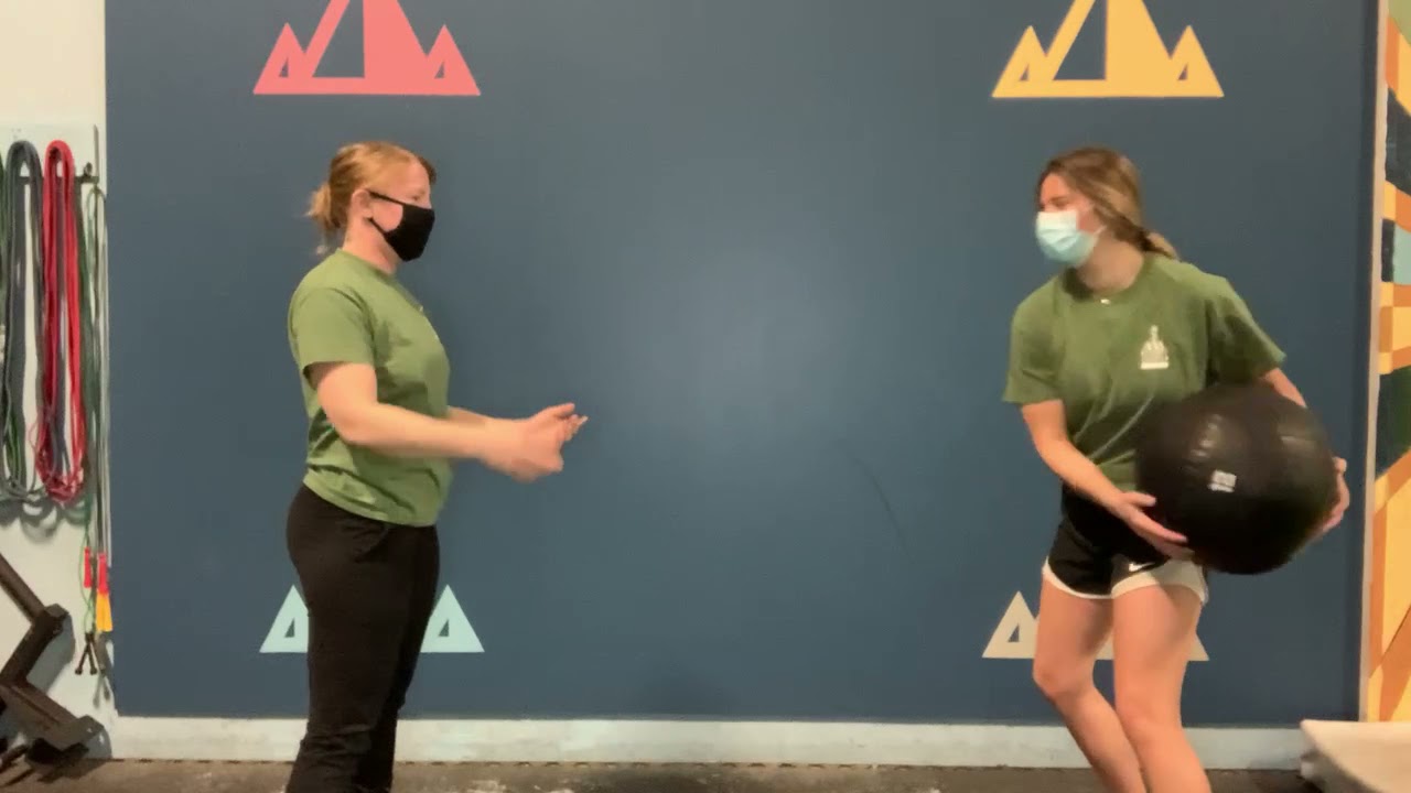 Underhand rotational med ball toss - YouTube