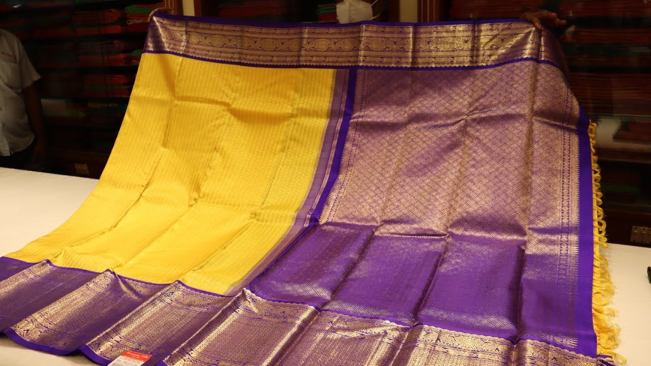 Kumaran Silks_1gram Silver mixed Pure Kanchipuram silk sarees ...