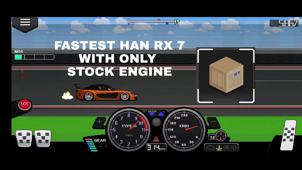 FASTEST HAN RX 7 WITH ONLY STOCK ENGINE!!!! -PIXEL CAR RACER - YouTube