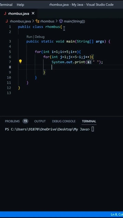 Rhombus Pattern In Java Newshortsjavapattern Programmingcoding Learningsoftware