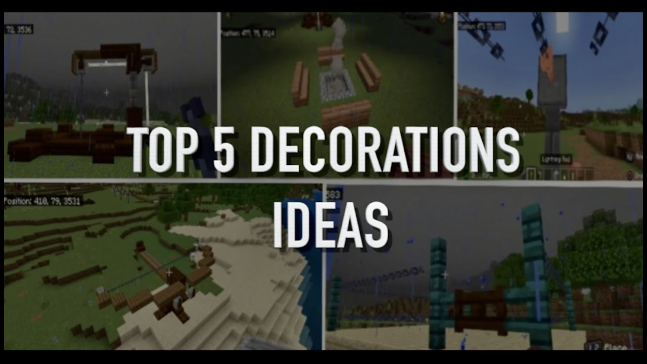 Minecraft: Top 5 Decorations ideas for your world! - YouTube