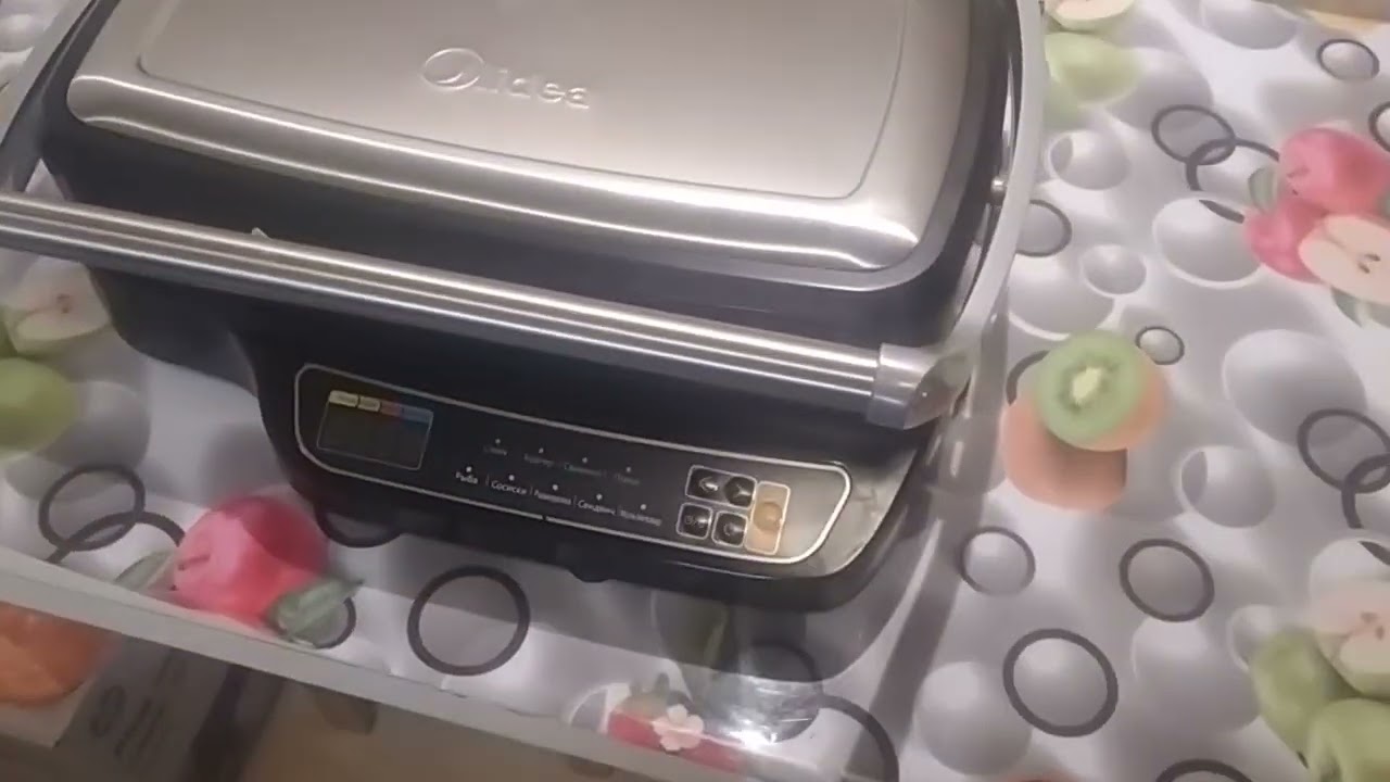 очень крутой электрогриль,Midea MGR-4500 - качество как у Tefal по ...