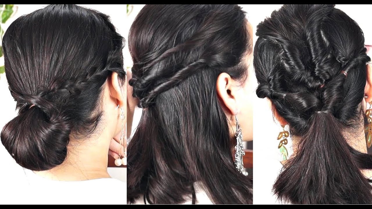 3 Easy Hairstyles to fix BAD HAIR DAY !! - YouTube