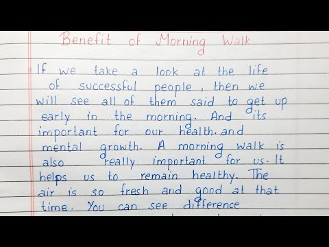 Write a short essay on Benefits of Morning Walk | Short Essay | English ...