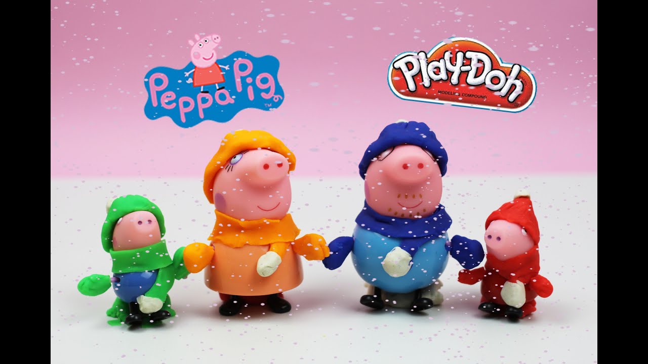 Peppa Pig Diary Winter Series 1: Snowing Playdoh Scarf hat and Gloves ...