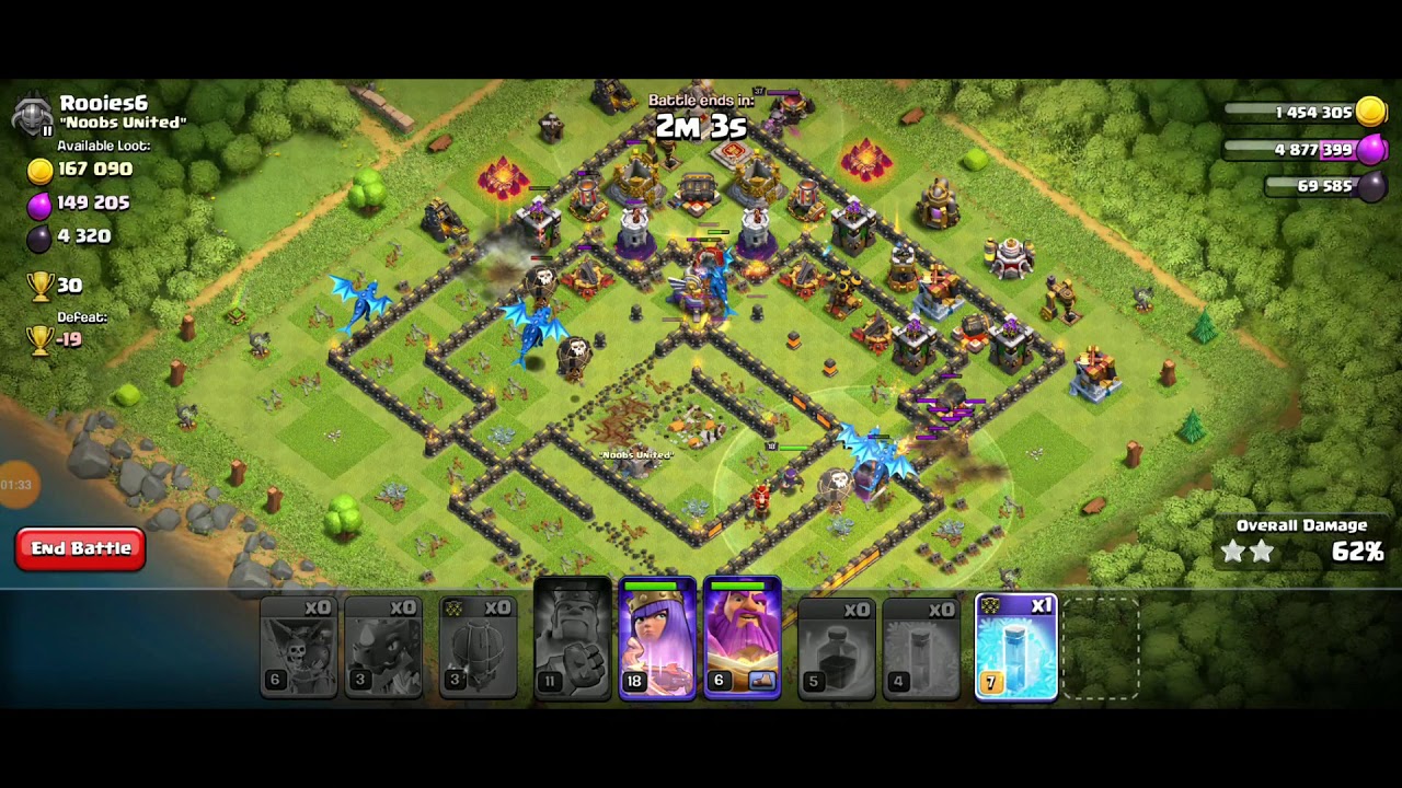 COC 2019 DEAD BASE AUTO ATTACK - YouTube