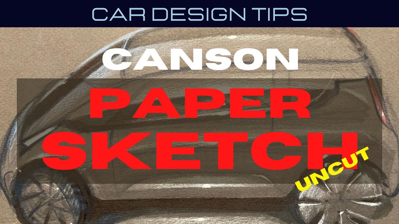 How To Draw Cars : CANSON PAPER Car Sketch Luciano Bove - YouTube