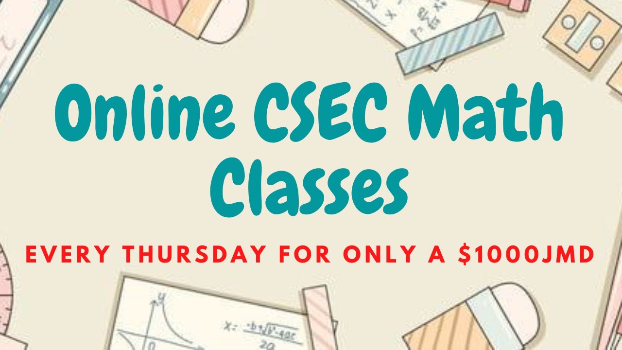 Affordable Online CSEC Math Classes - YouTube