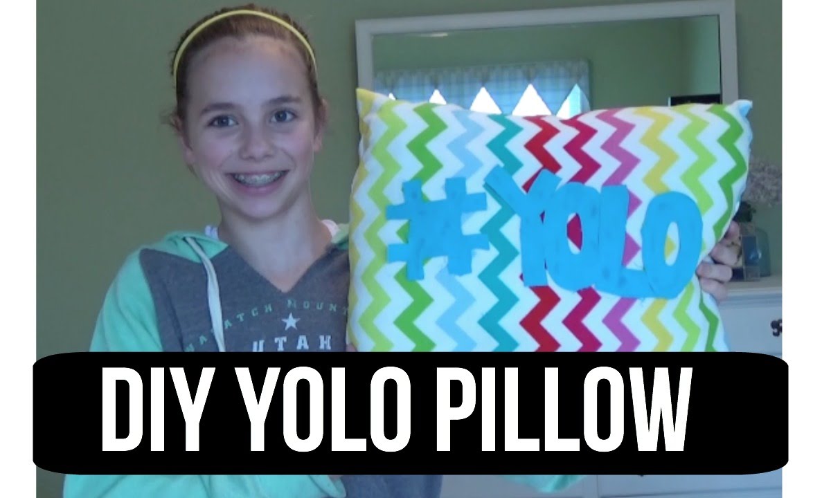DIY YOLO Pillow | DIYingtotry - YouTube