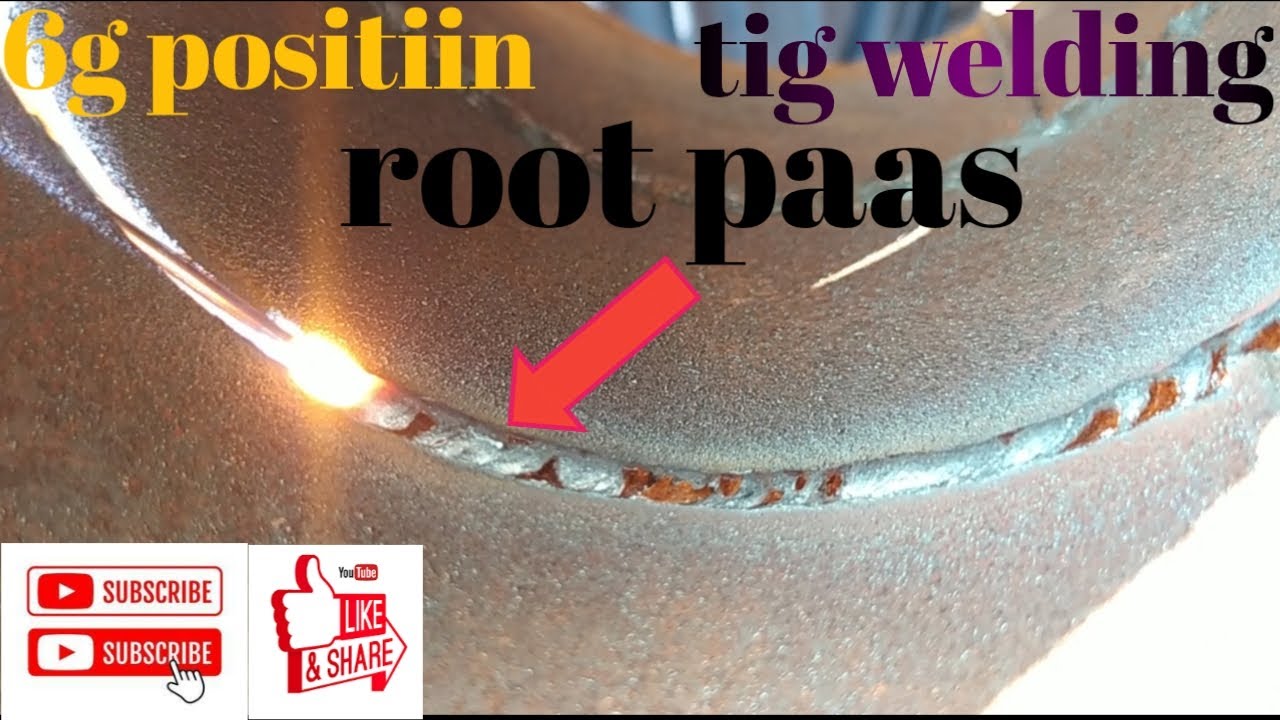 6g position tig welding (root) - YouTube
