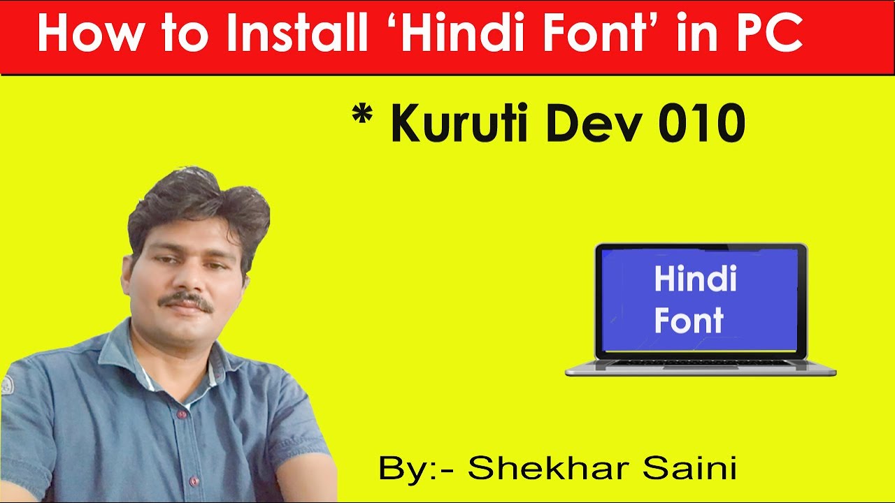 How To Install Hindi Font In Laptop free YouTube