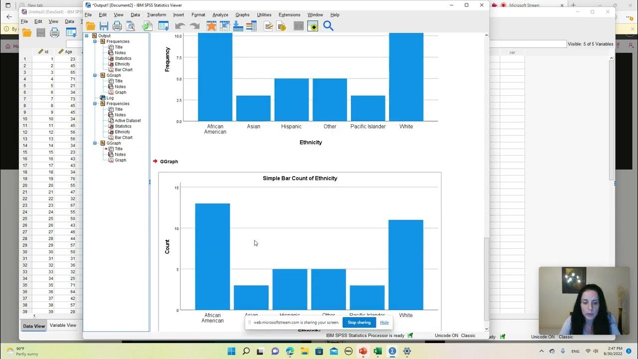 Bar Charts in IBM SPSS - YouTube