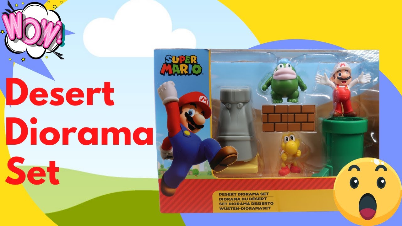 Super Mario Desert Diorama Set Toy Unboxing and Toy Review - YouTube