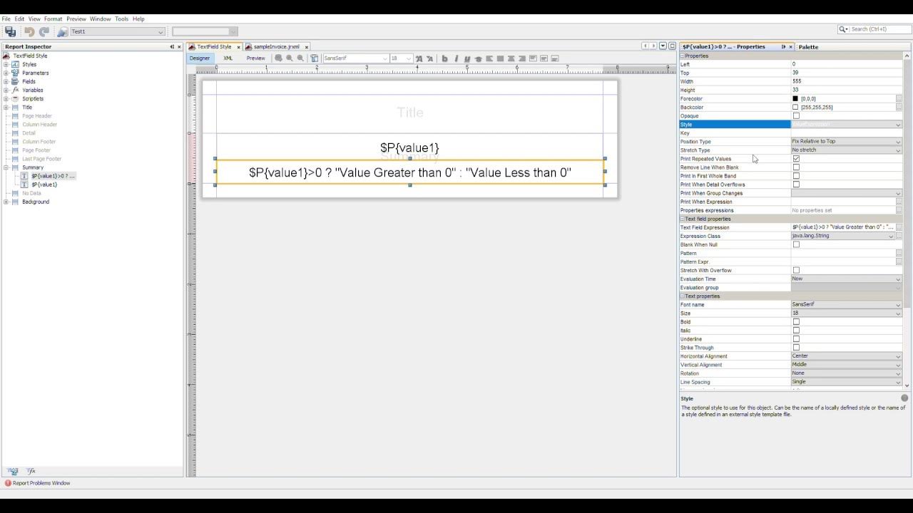 How to Style a TextField in JasperReports | IReport | JasperSoft Studio - Intact Abode - YouTube