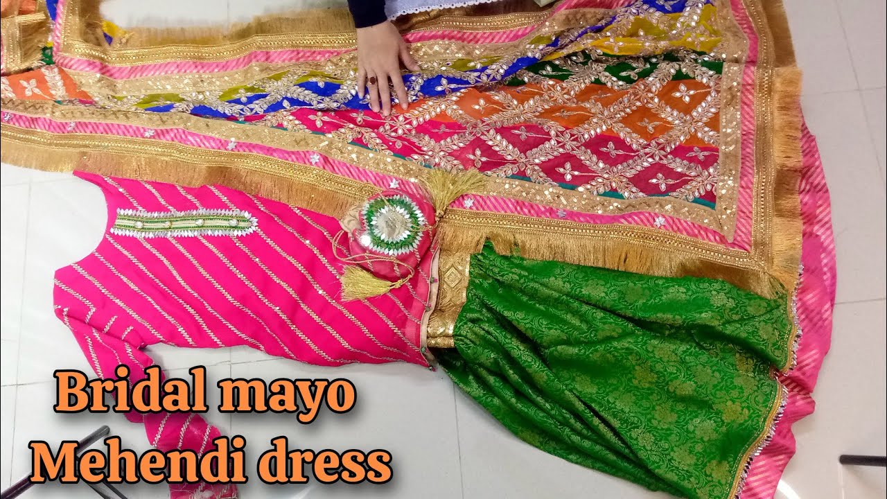 top class pakistani bridal mehendi mayo dress order | party wear ...