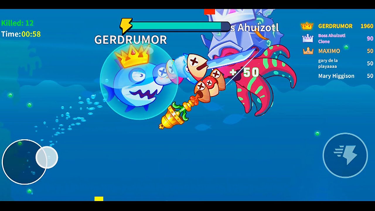 Fish.IO Sushi Battle-Boss KRAKEN-Atlantic Ocean-a clean victory - YouTube