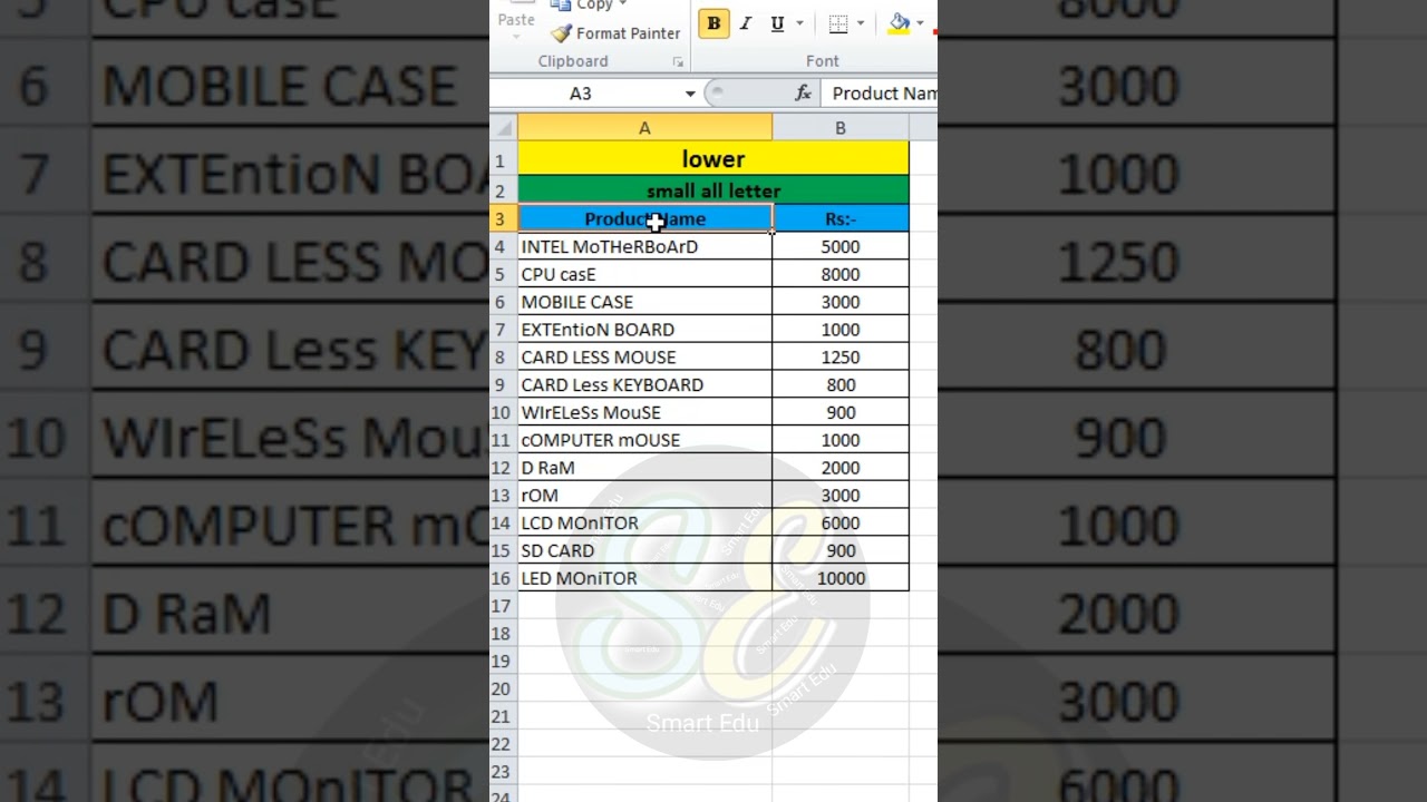 Lower How To Convert Small Letter In Every Letter In Excel shorts lower-how-to-convert-small-letter-in-every-letter-in-excel-shorts